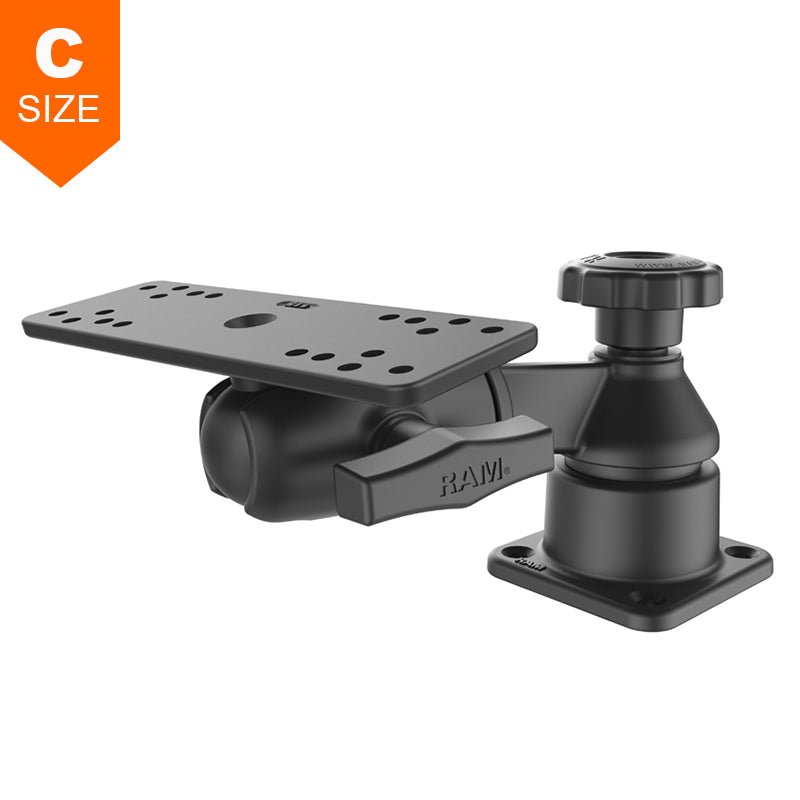 RAM Horizontal 6" Swing Arm Mount with Swivel Ball & Socket Joint ...