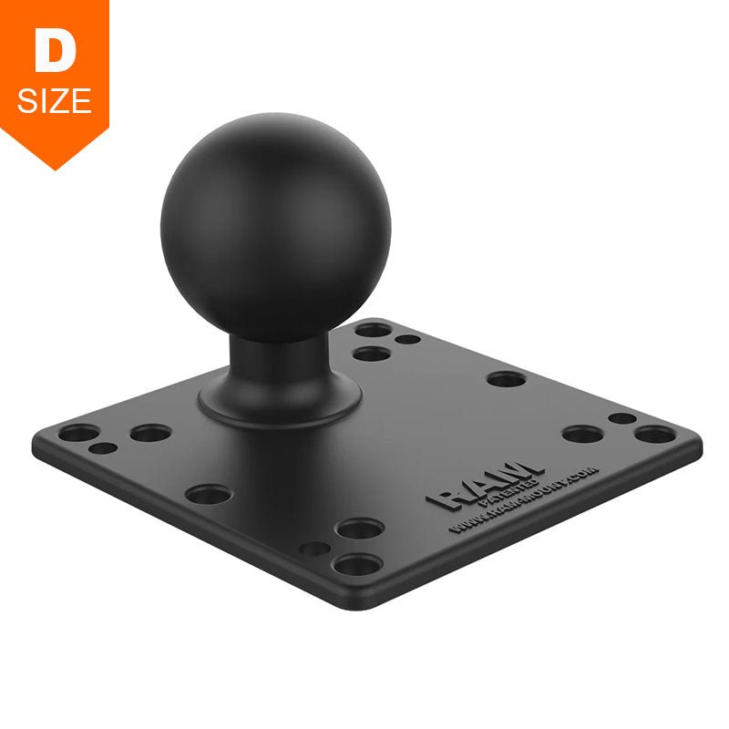 RAM Steel Reinforced 100mm x 100mm VESA Plate 2.25" Ball - PROMOUNT